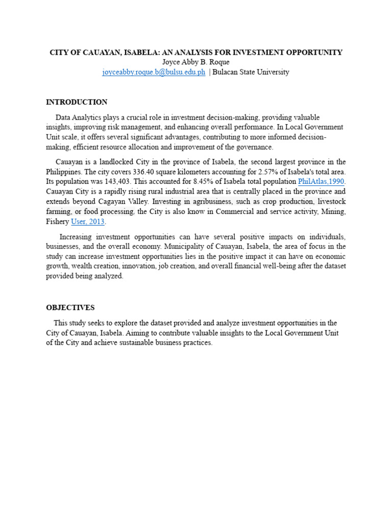 SPCapstone003 - Joyce Abby Roque | PDF | Business | Economies