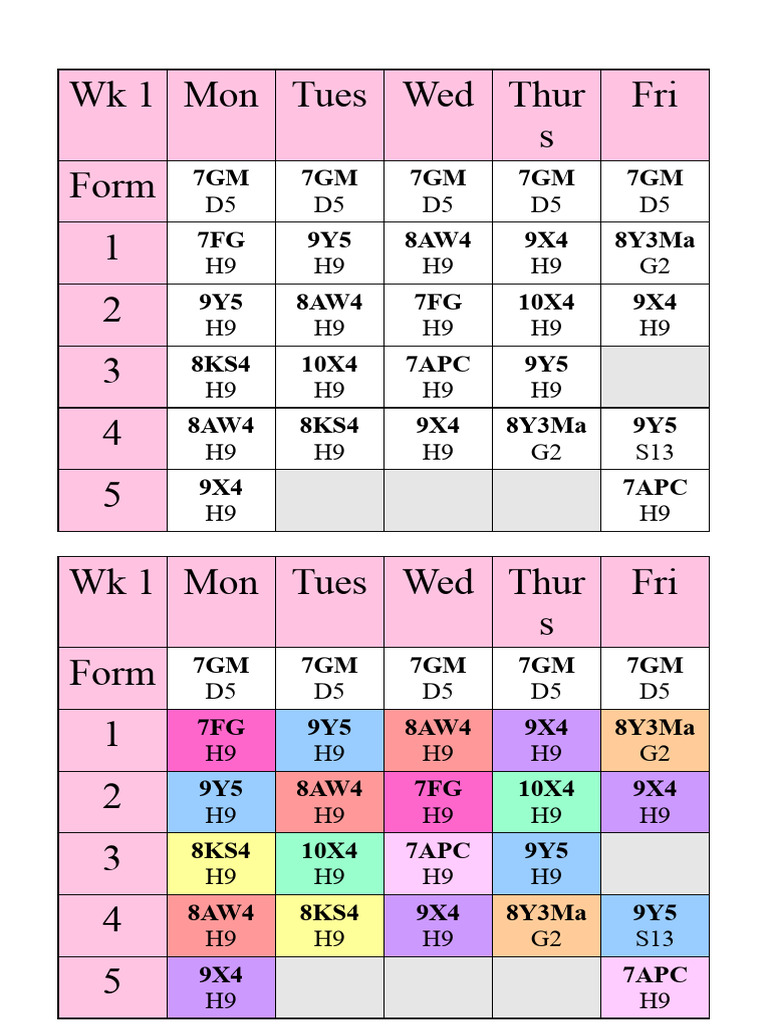 My Timetable | PDF