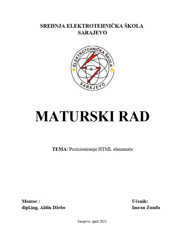MATURSKI RAD | PDF