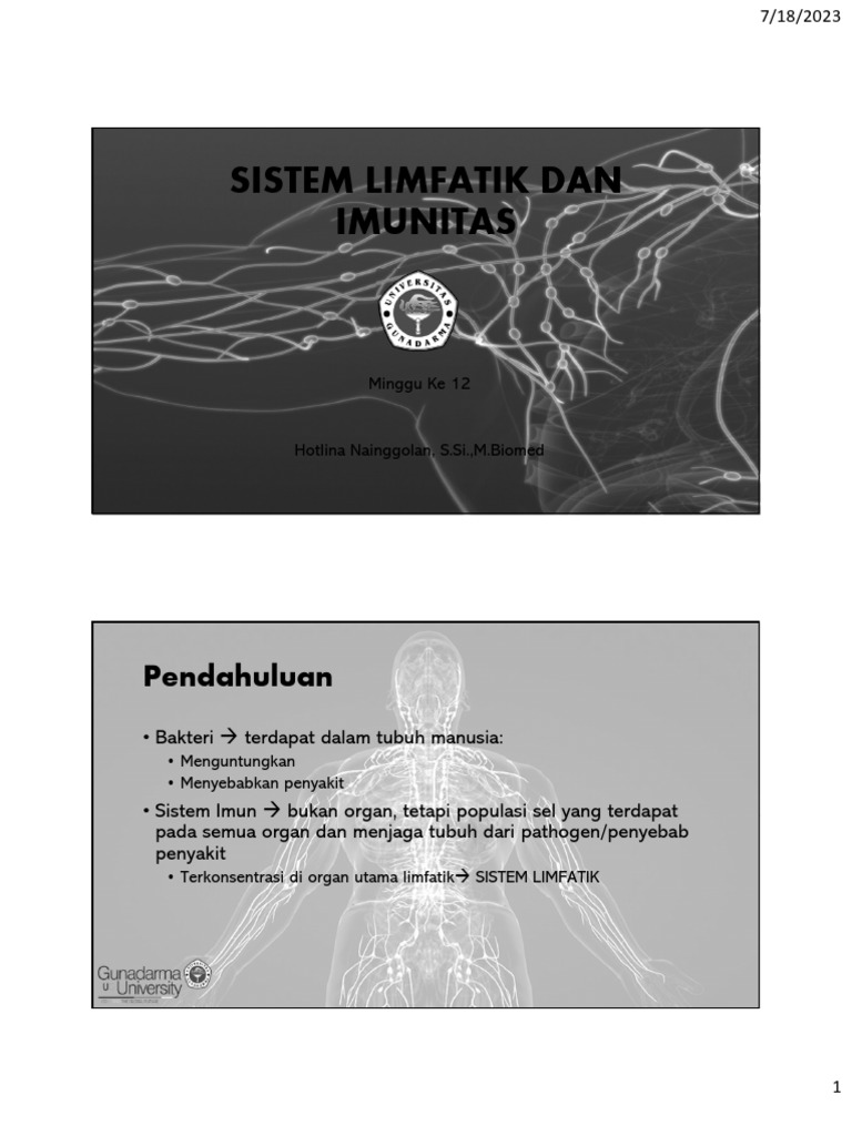 Sistem Limfatik dan Imunitas Manusia | PDF | Politik | Kesehatan Holistik