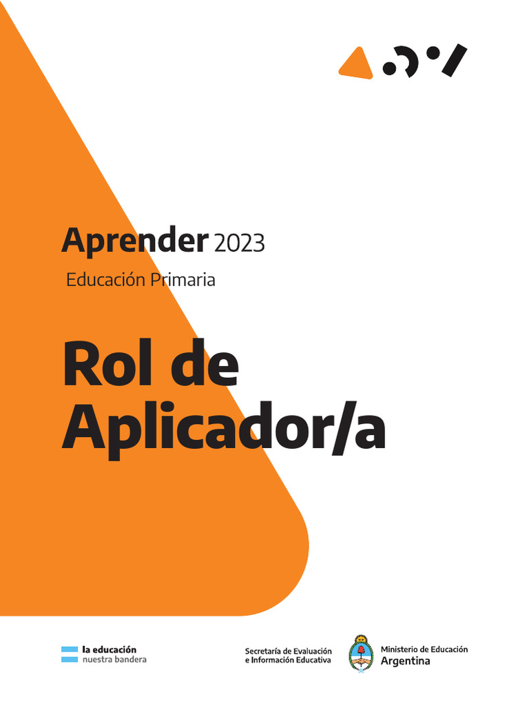 MANUAL APLICADOR - Aprender 2023 | PDF