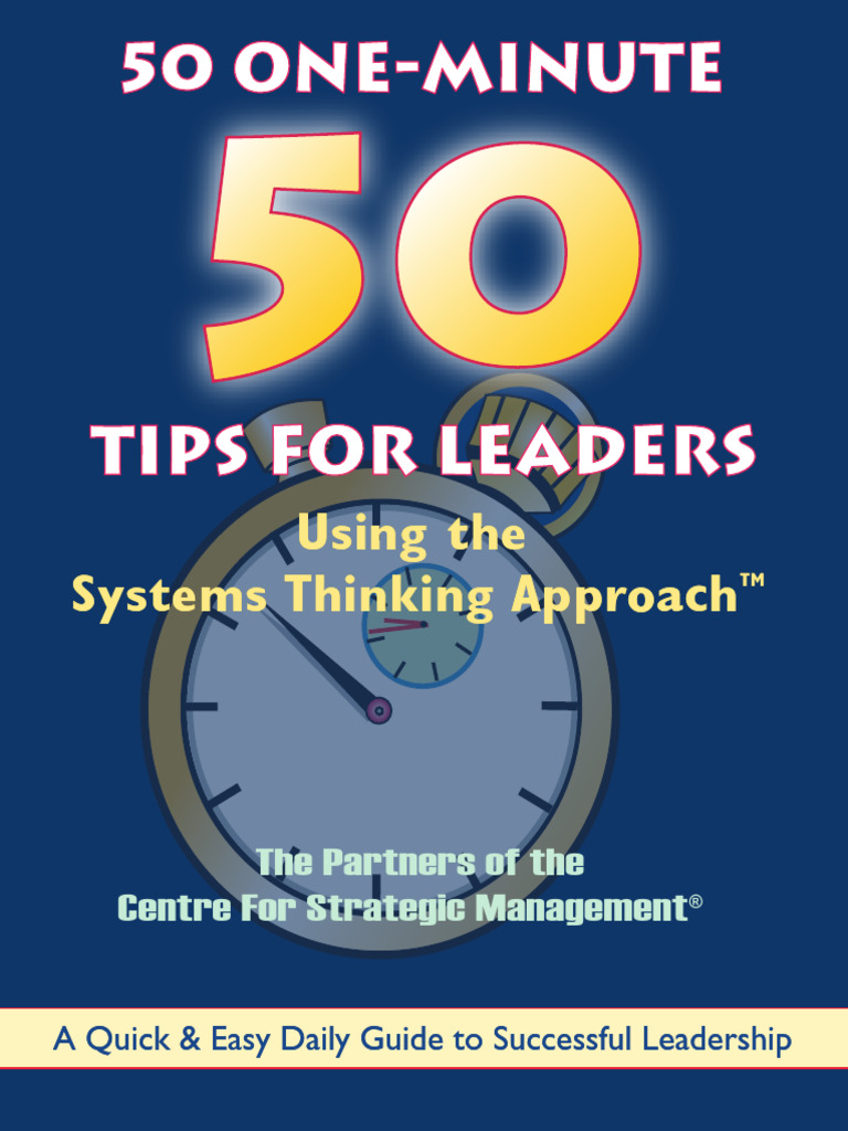 50 One-Minute Tips For Leaders | PDF