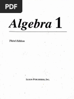 Saxon Algebra 1 | PDF