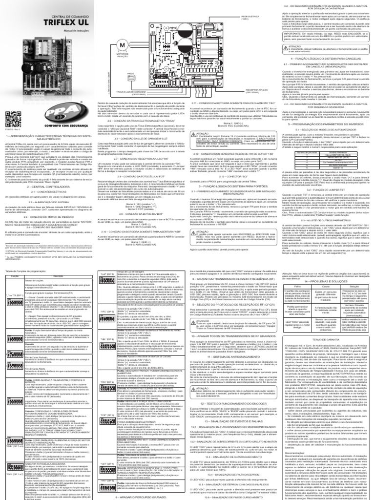 LAYOUT Manual de Instrucoes Triflex UL Rev.0 | PDF