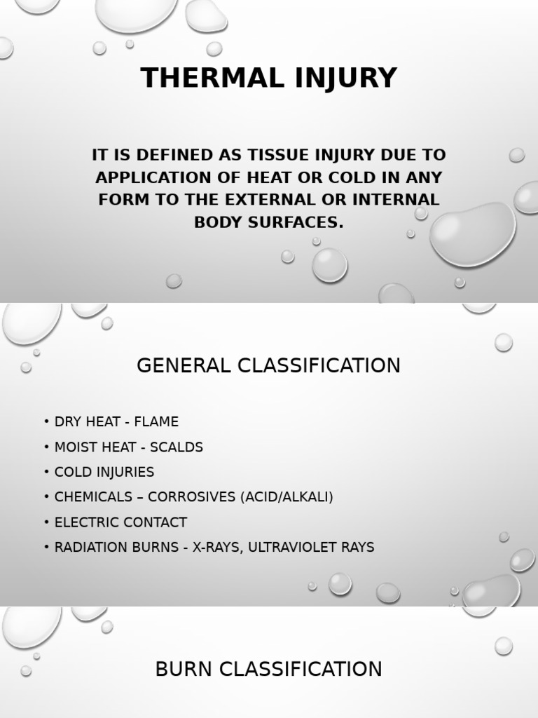 Thermal Injury | PDF
