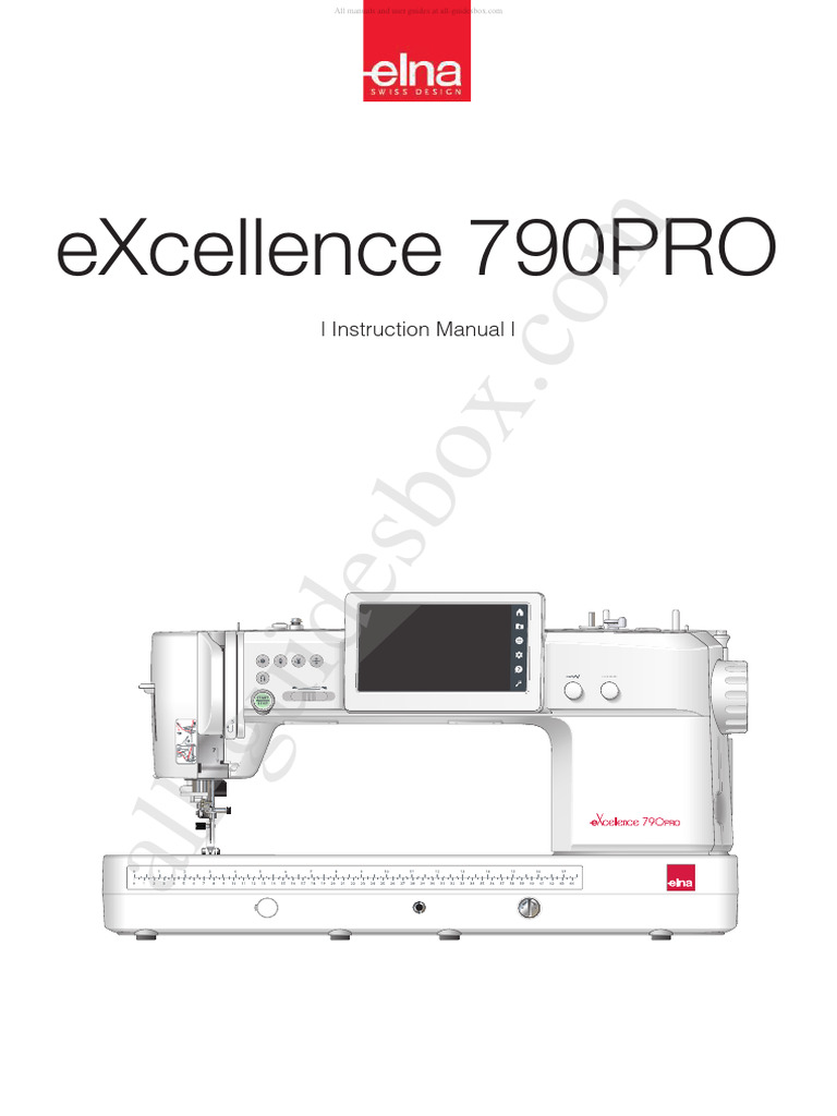 Elna EXcellence 790 Pro Sewing Machine Instruction Manual | PDF