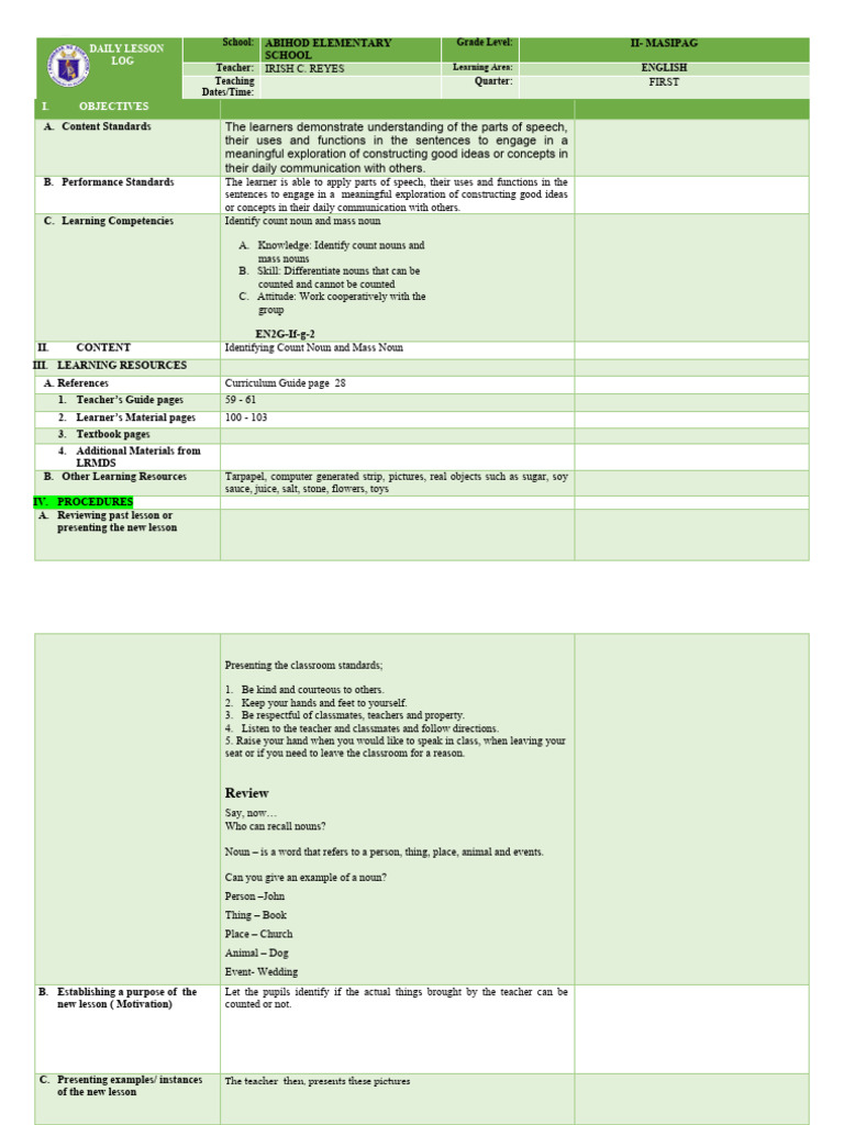 Cot English 2 Q1 | PDF