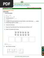 UKG Kannada Worksheet 24th Sept 2021 | PDF