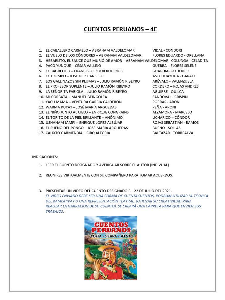 Cuentos Peruanos | PDF Cuentos Peruanos | PDF