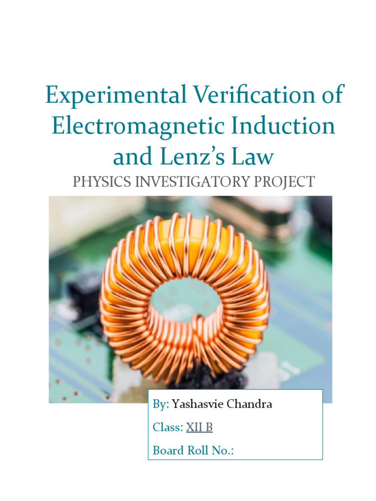 Investigatory Project (Physics) | PDF | Electromagnetic Induction ...