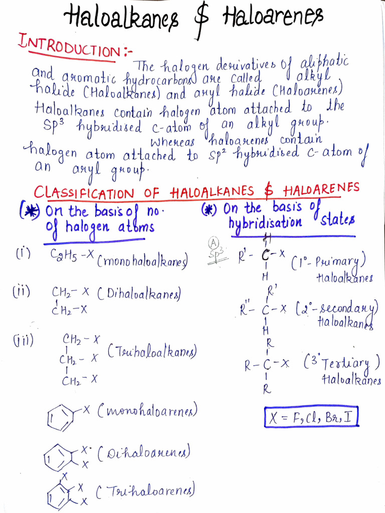 Haloalkanes and Haloarenes | PDF | Chemical Bond | Alkene