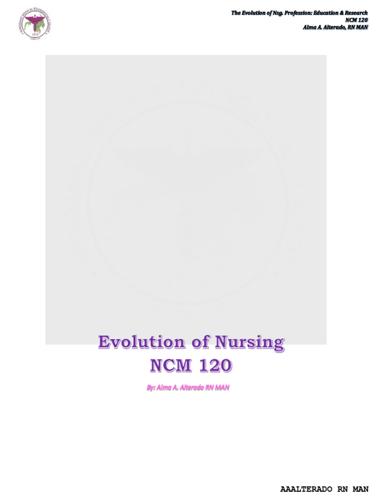 Historical Evolution of Nursing Profession - Education and Research_aaa ...