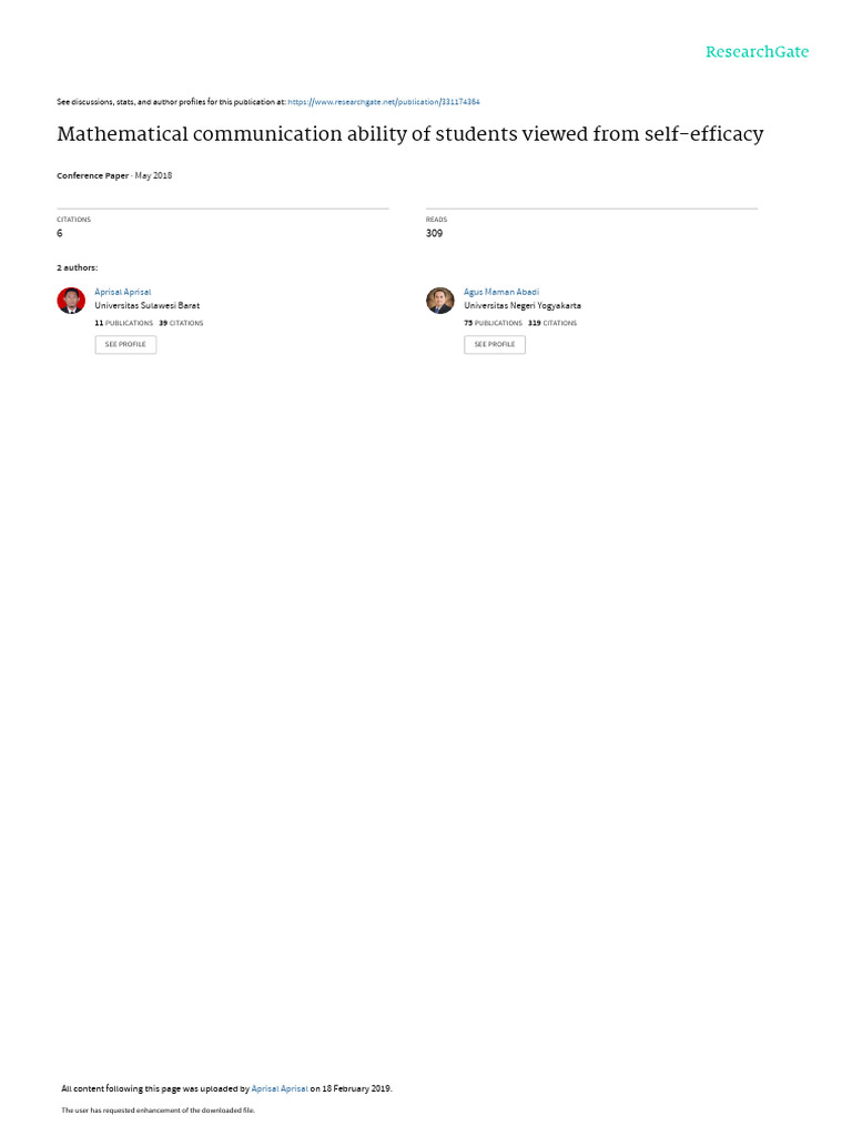 Questionnaire on Math Communication Skills | PDF | Career & Growth