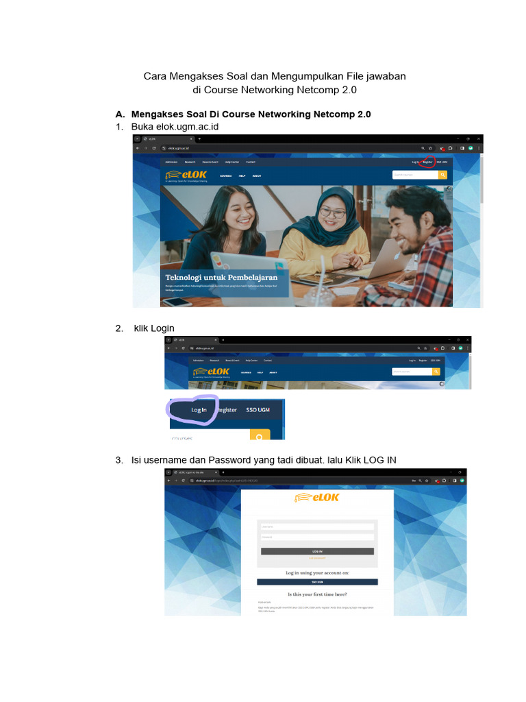 Mengakses Soal Dan Mengumpulkan File Jawaban Di Course Networking ...