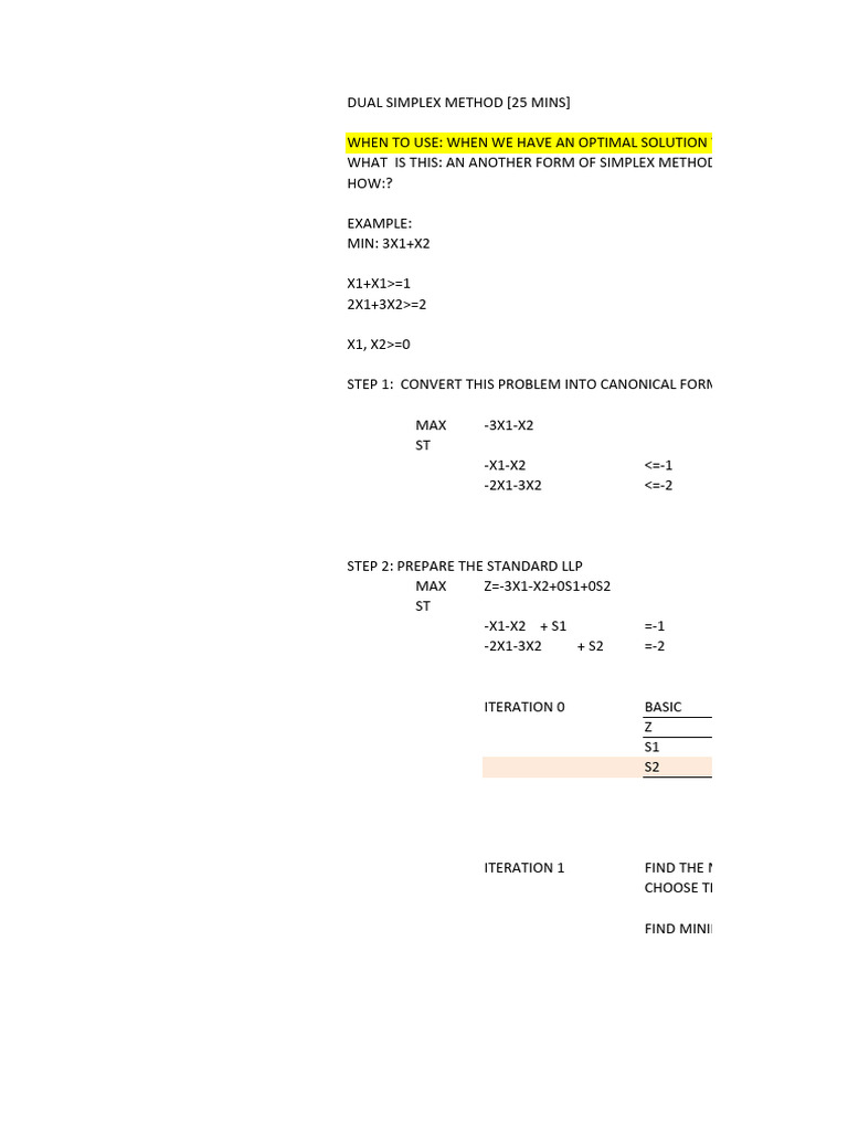 Dual Simplex | PDF | Systems Theory | Operations Research