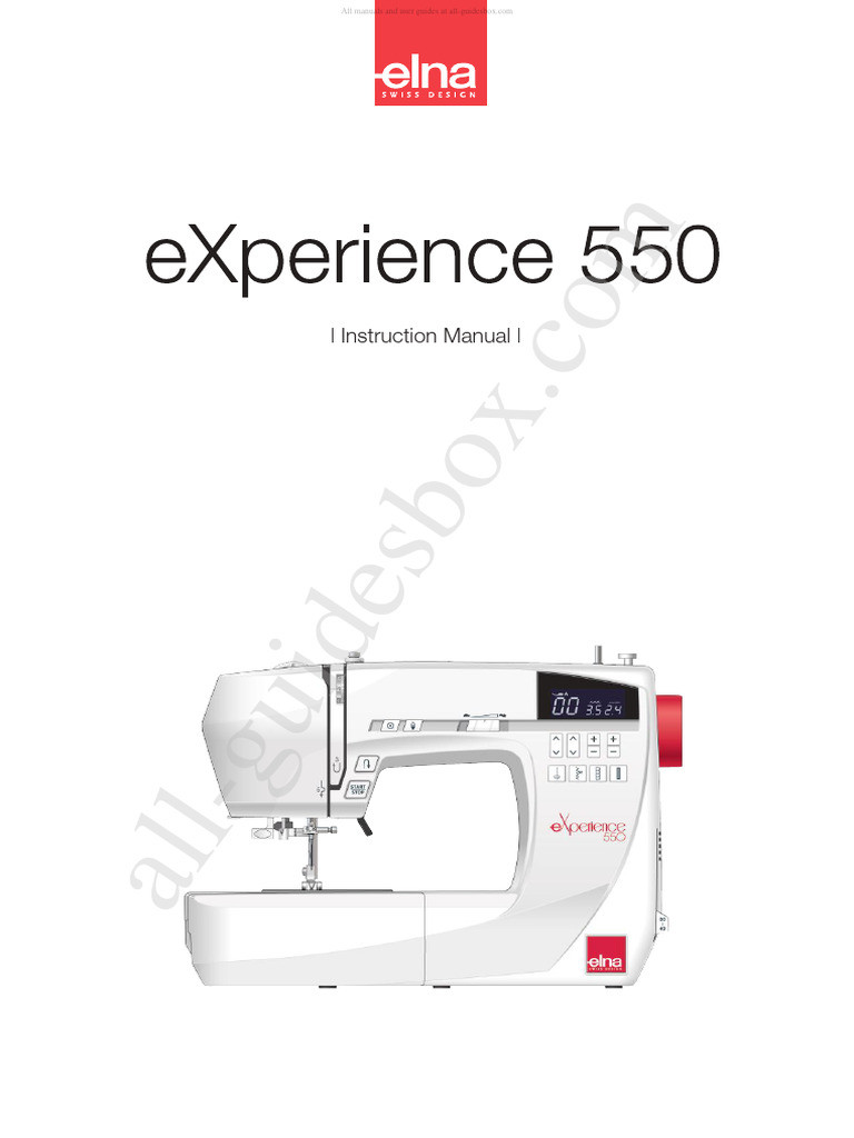 Elna Experience 550 Sewing Machine Instruction Manual | PDF | Sewing ...