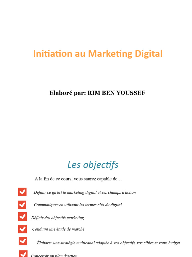 Cours de Marketing Digital 2021 | PDF | Commercialisation | Marketing numérique