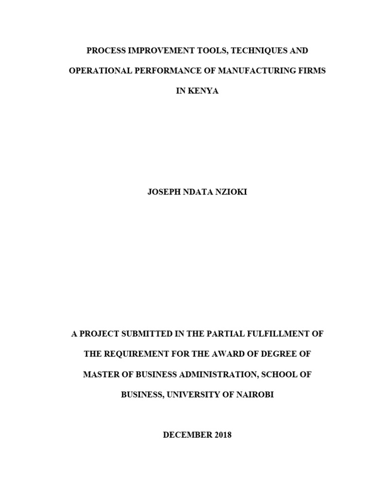 Process Improvement Techniques | PDF