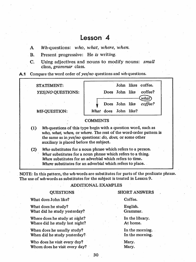 Question Words | PDF