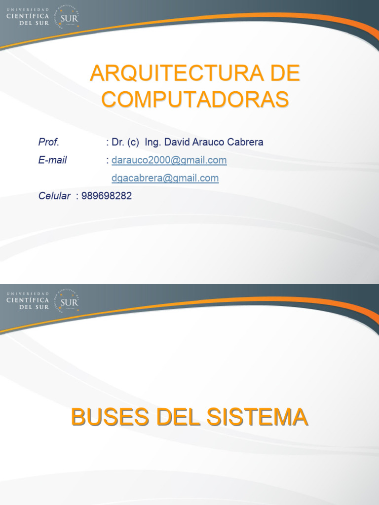 Arq de Comp Ucsur2 2011-II | PDF | De entrada y salida | Unidad Central de procesamiento