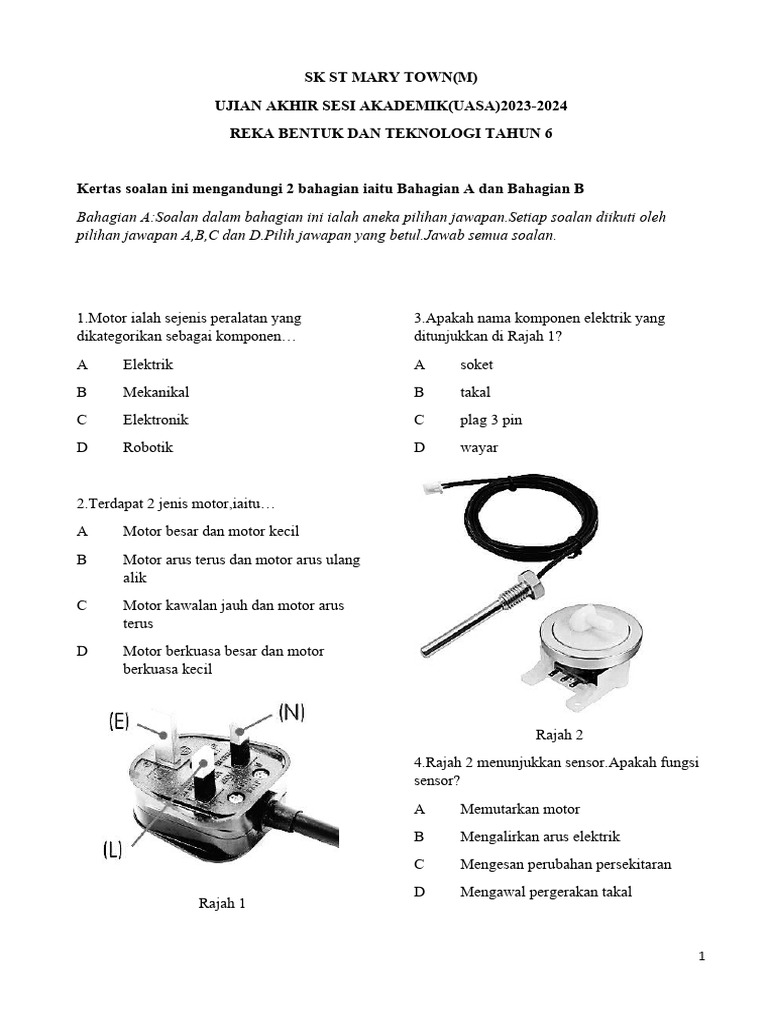 Soalan RBT UASA 2022-2023 | PDF