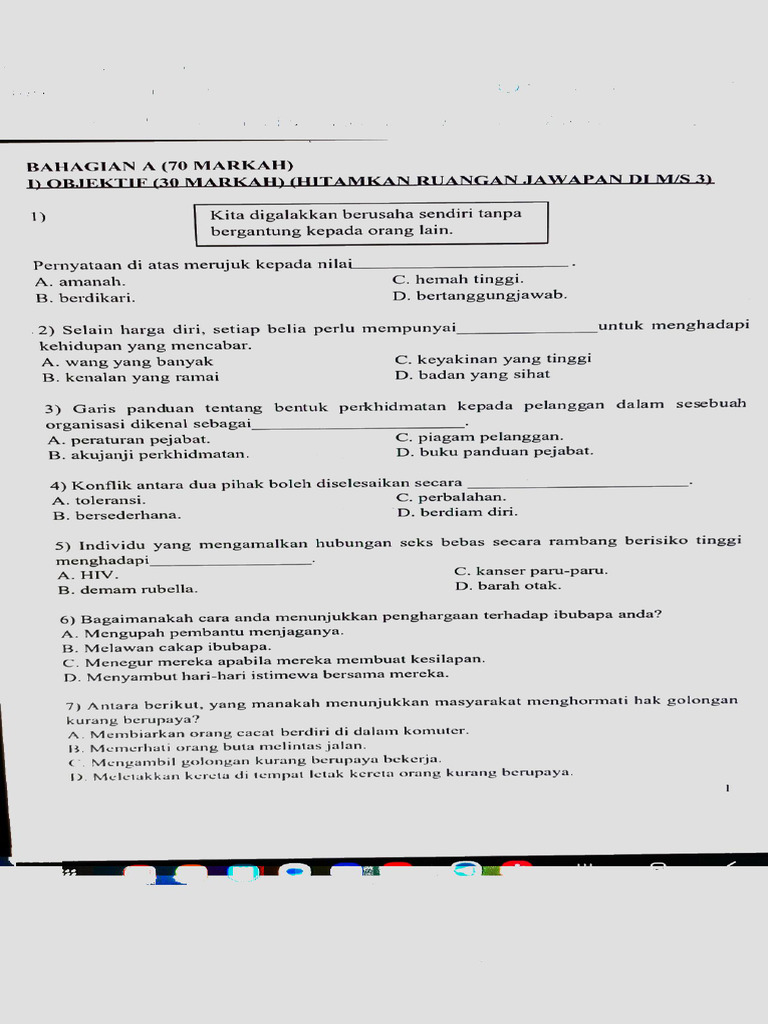 Moral Form 3 | PDF