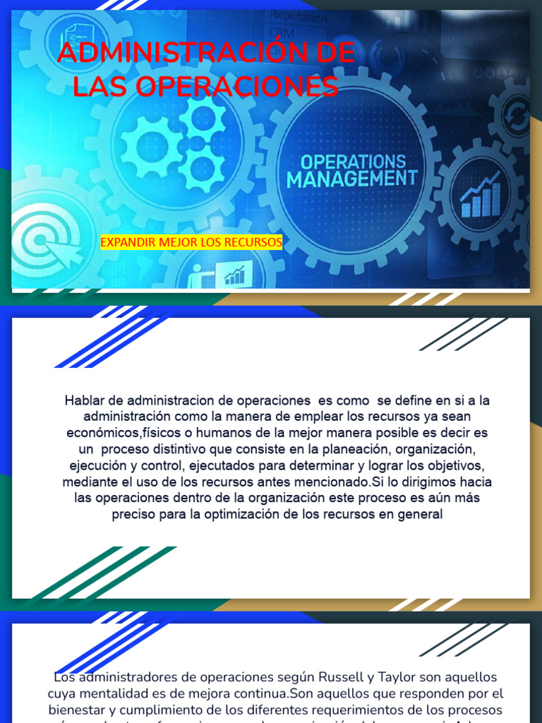 Administración de Las Operaciones | PDF