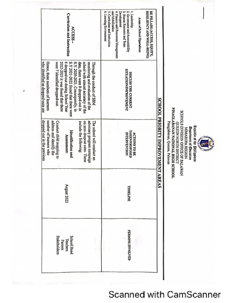 School Priority Improvement Areas | PDF
