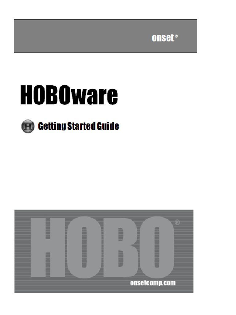 HOBOware Getting Started Guide - 12284 | PDF