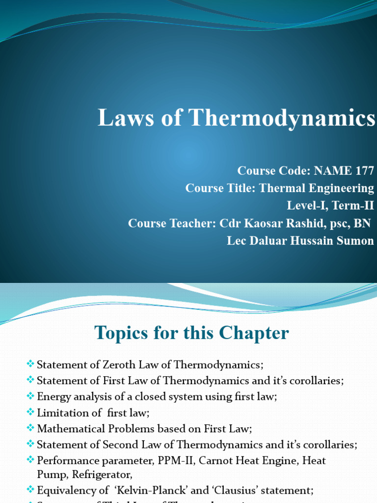 Laws of Thermodynamics | PDF | Science & Mathematics