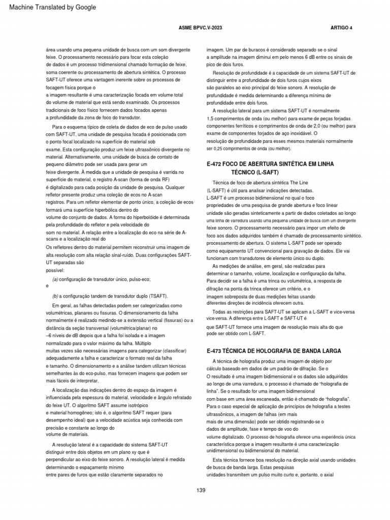 ASME Sec V 2023-2 | PDF | Dados | Holografia