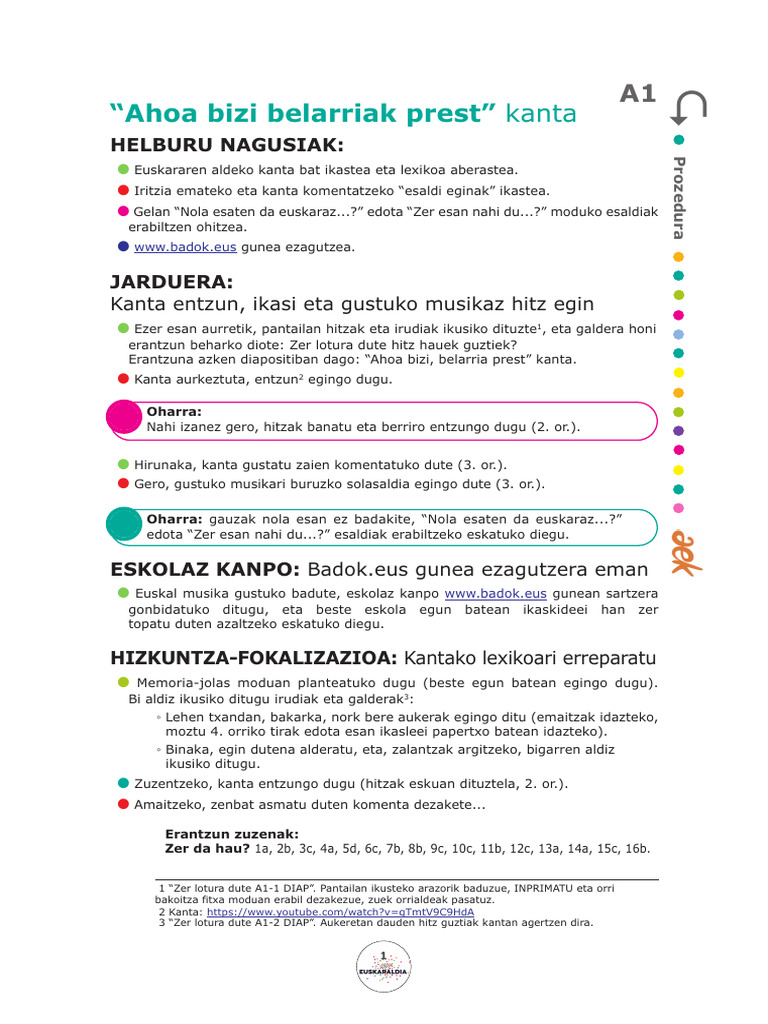 Euskara A1 | PDF