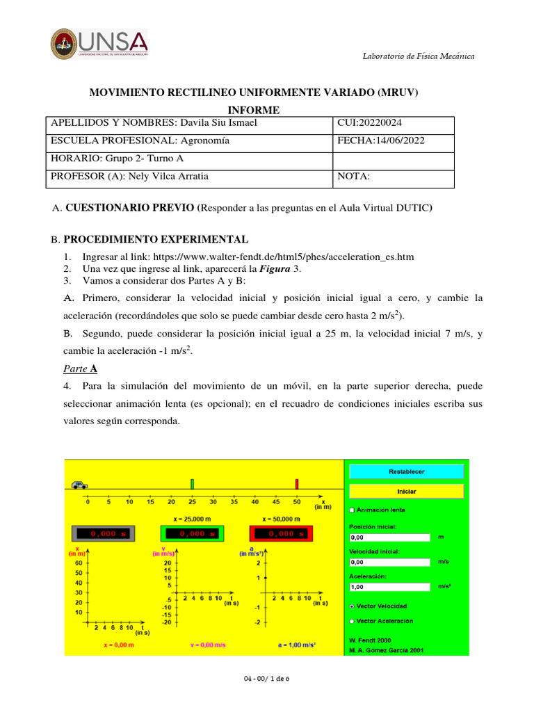 Guía 6 MRUV 1 | PDF