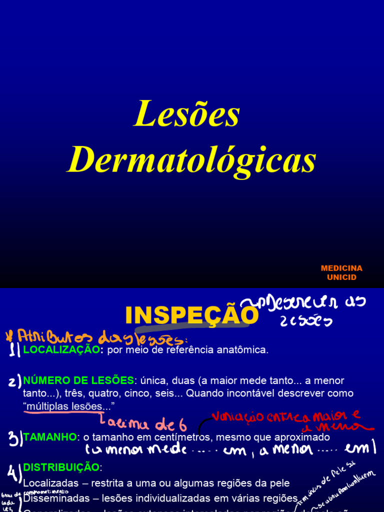 Lesões Dermatologicas | PDF | Pele | Epiderme