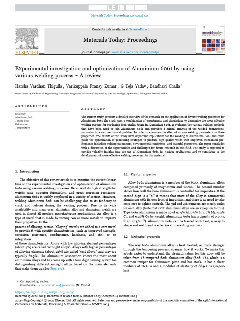 Example of review paper 01 | PDF | Construction | Welding