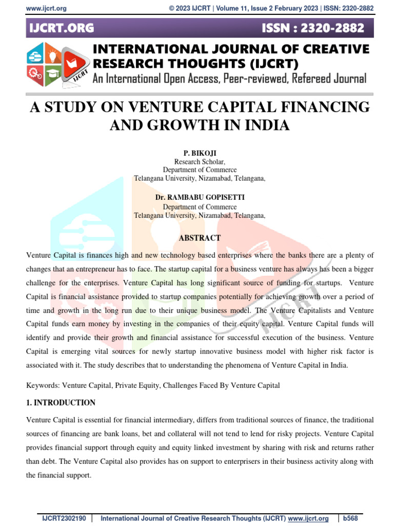 Venture Capital | PDF | Venture Capital | Corporate Finance