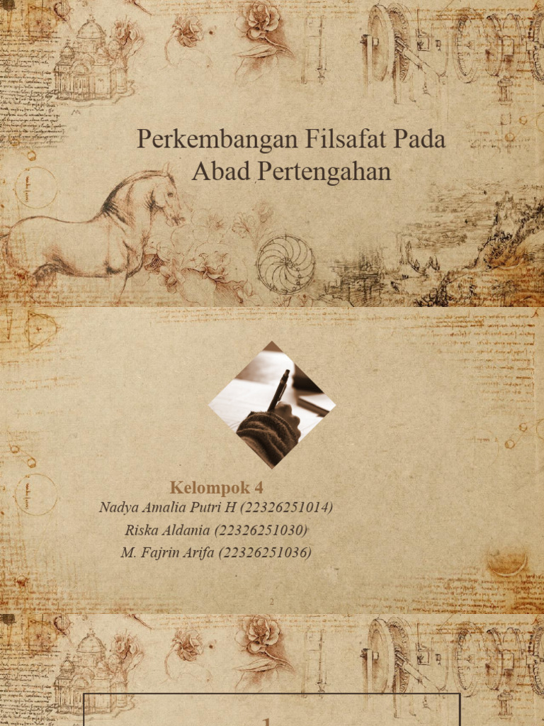 Kel. 4 Perkembangan Filsafat Abad Pertengahan | PDF