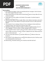 Class 6 Fractions Word Problems | PDF