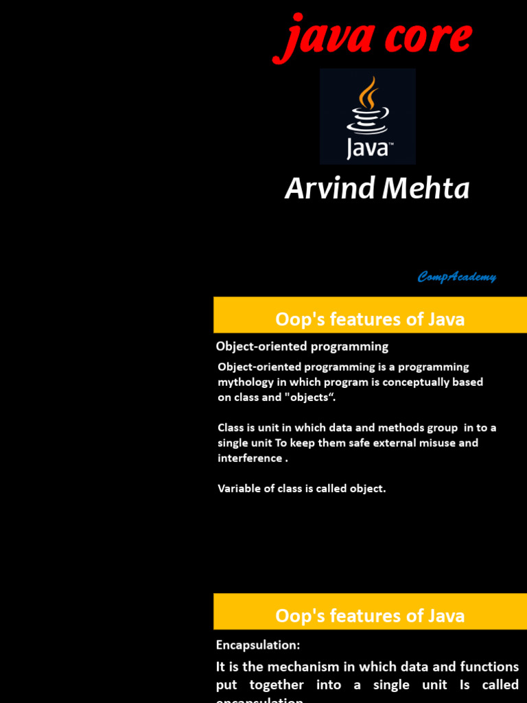 01-Features of Java Programming (1) | PDF