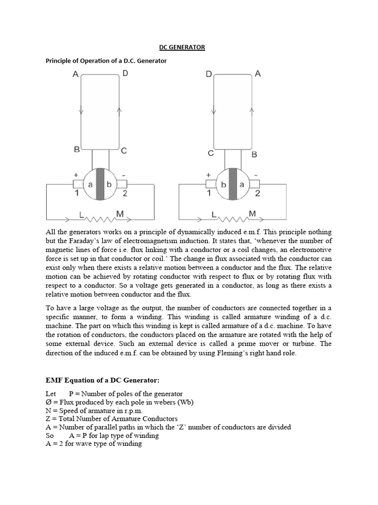 DC Generator Notes | PDF