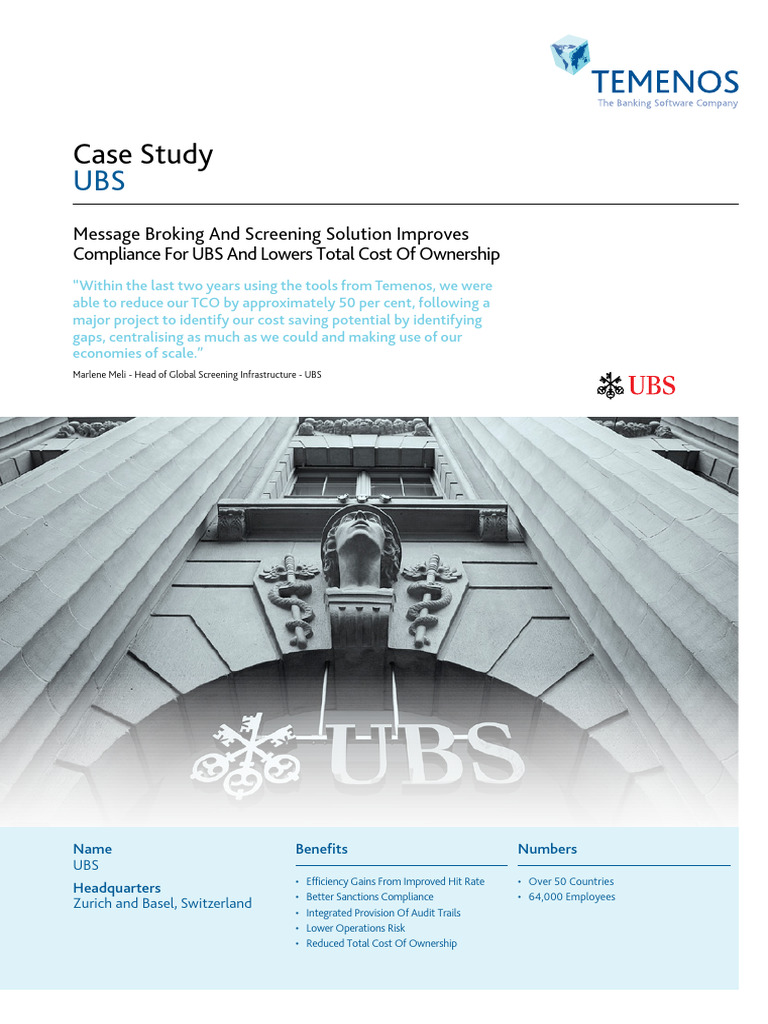 UBS - AML Case Study | PDF