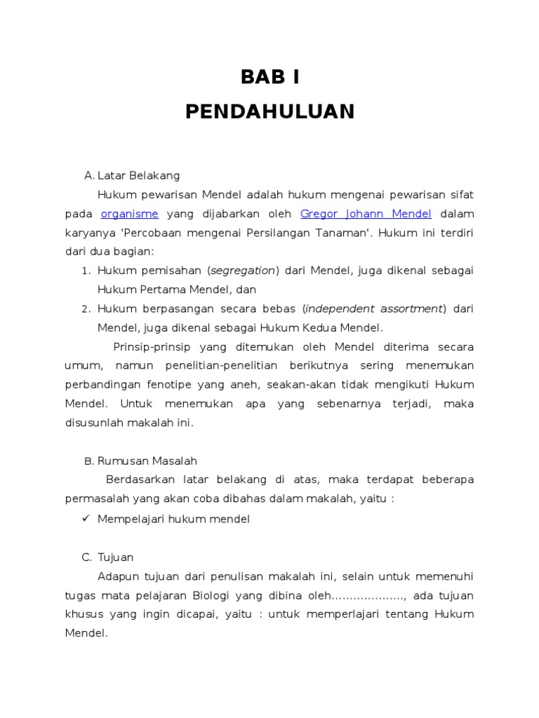 HK - Mendel 1&2 | PDF | Ilmu Sosial