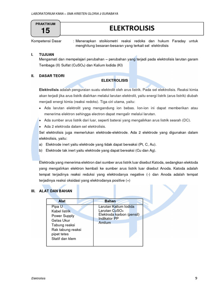 15 +elektrolisis | PDF