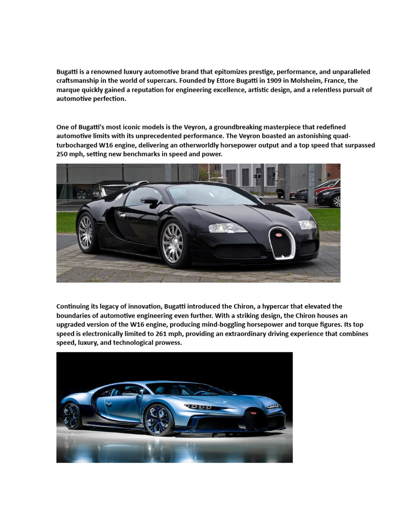 Bugatti Presentation | PDF