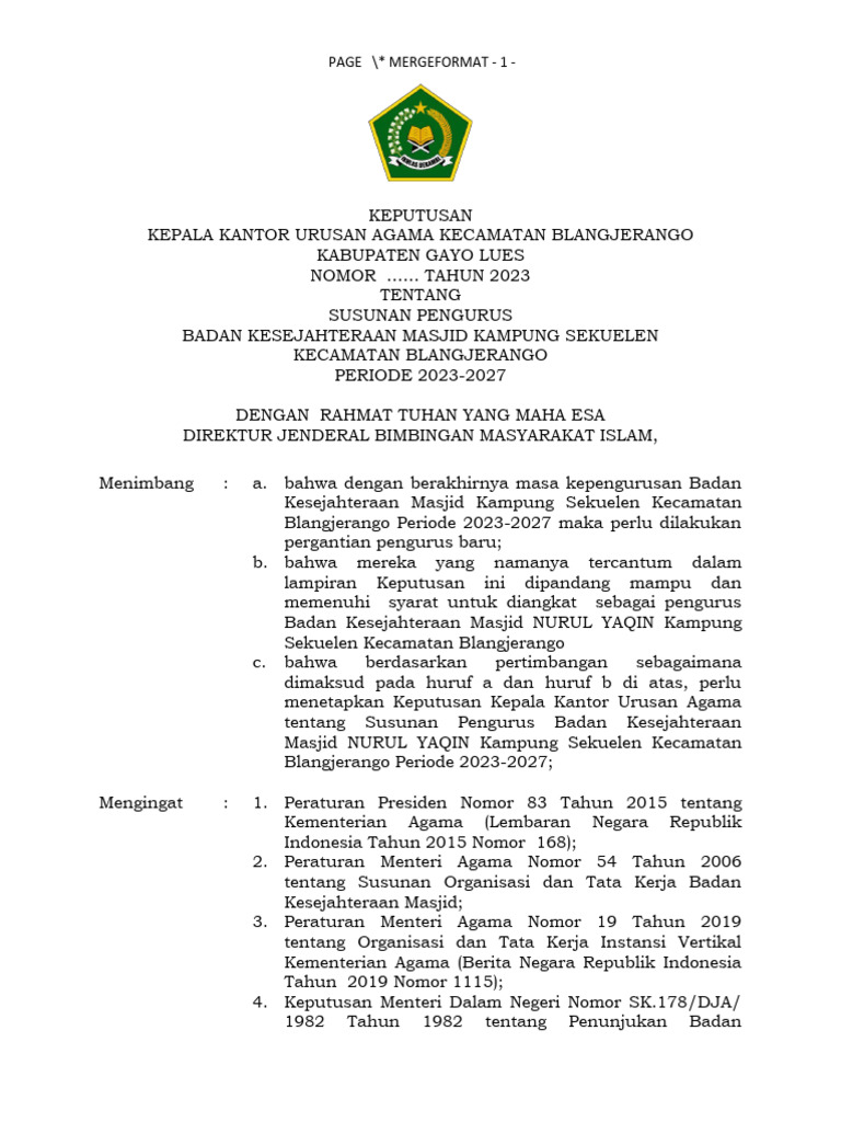 SK BKM Kampung SEKUELEN | PDF