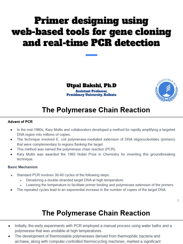 Primer Designing | PDF | Polymerase Chain Reaction | Primer (Molecular ... Primer Designing | PDF | Polymerase Chain Reaction | Primer (Molecular ...