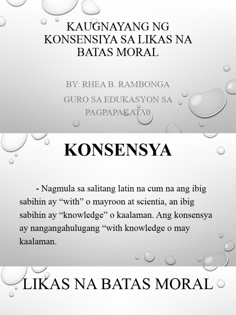 Kaugnayang NG Konsensiya Sa Likas Na Batas Moral | PDF