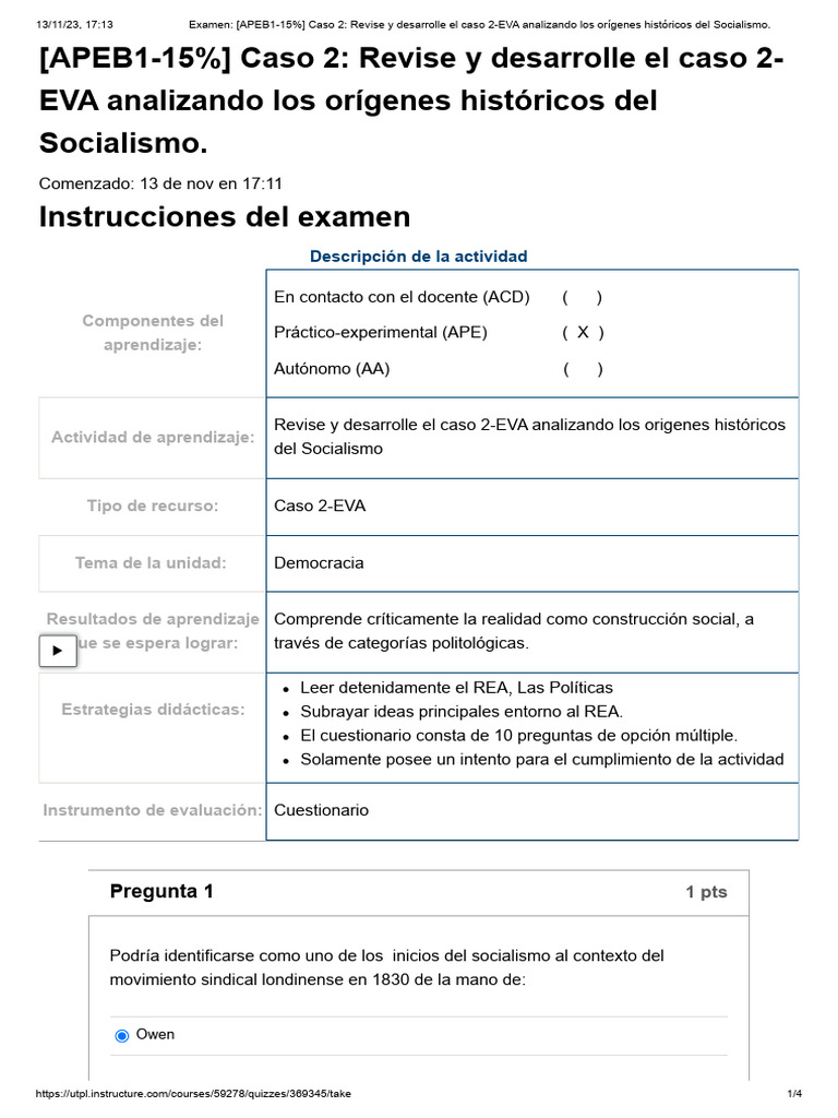 Examen - (APEB1-15%) Caso 2 - Revise y Desarrolle El Caso 2-EVA Analizando Los Orígenes ...