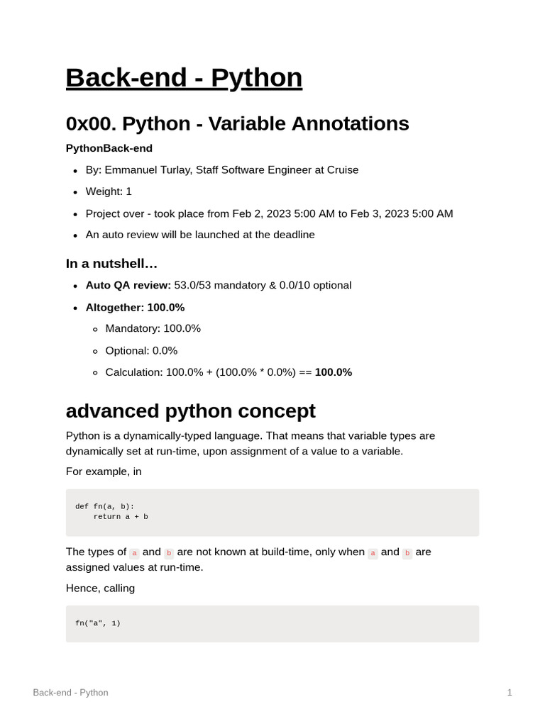 ALX Back End Python | PDF ALX Back End Python | PDF