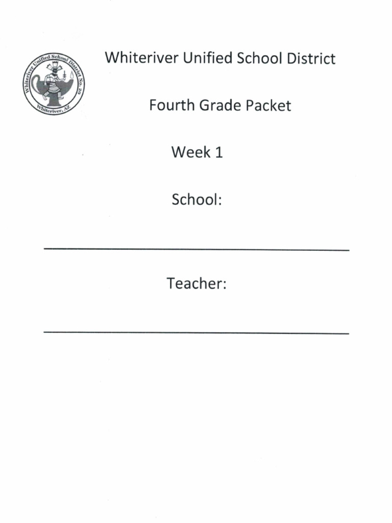 Grade 4 Math Packet | PDF